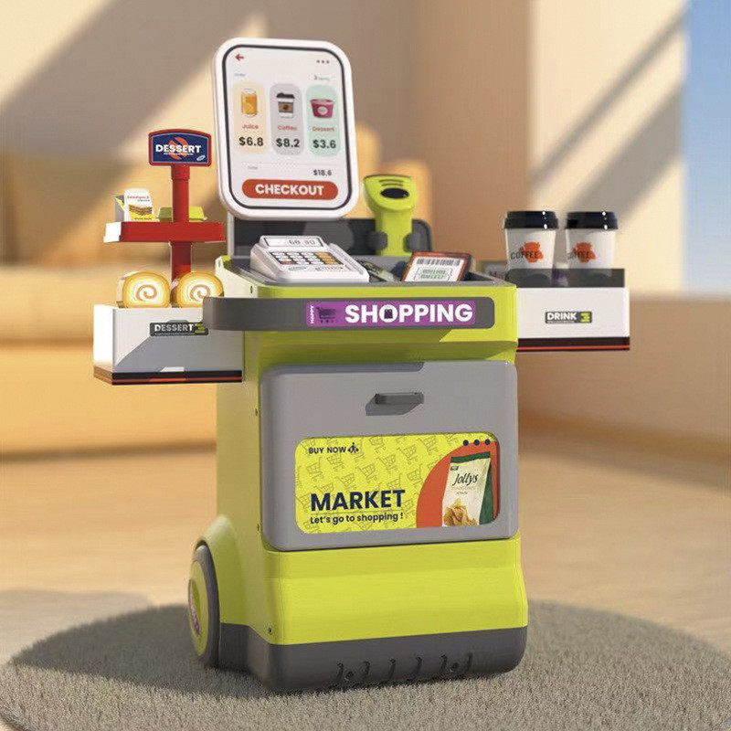 YQ Cashier Toy for Girl Pretend Cash Register Toy Big Supermarket Set ...