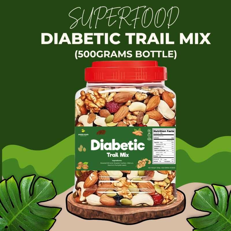 In vogue Superfood Diabetic Trail Mix Bottle (Raisins, Walnut, Pumpkin ...