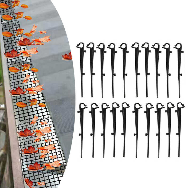 Black 20pcs Universal Gutter Clip Gutter Brush Clips Panatilihin ang ...