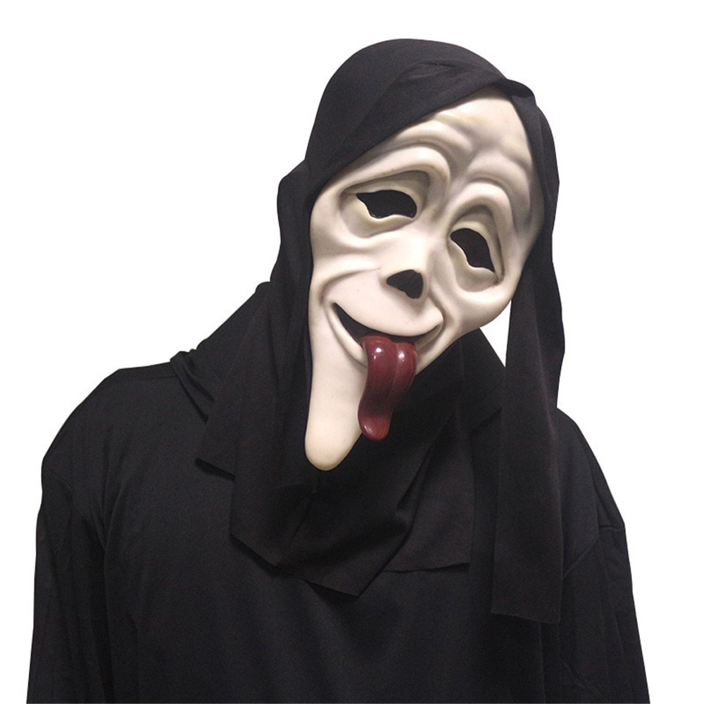 23 Realistic Movie Scary Ghost Halloween Creepy Devil Mask Stick Tongue ...