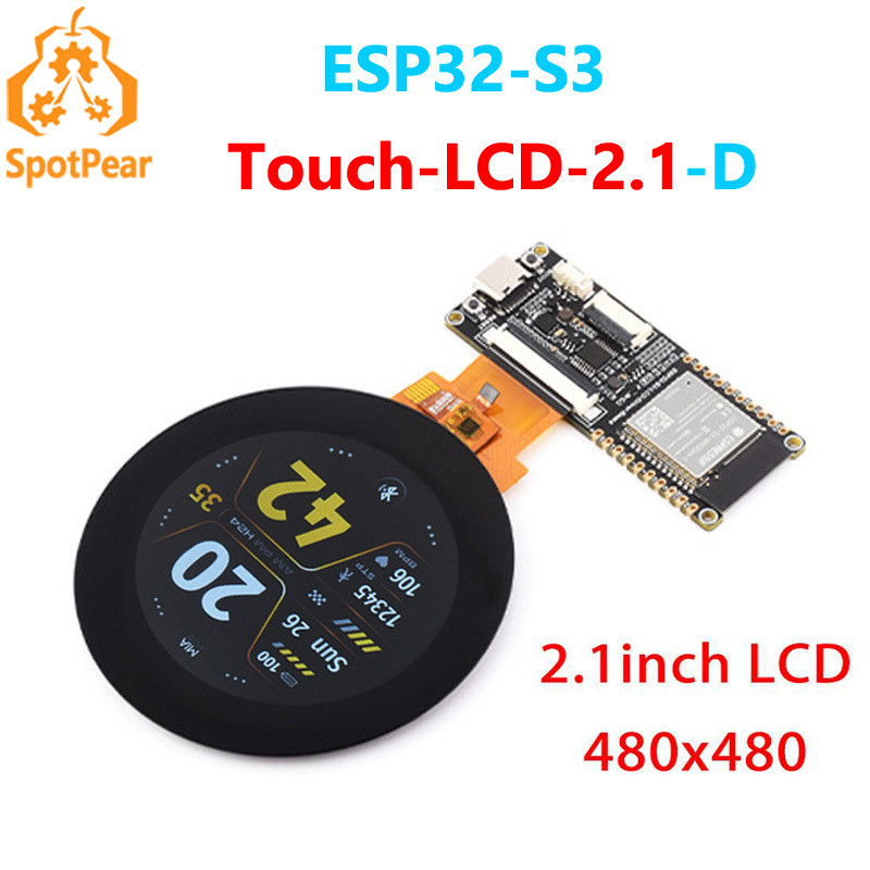 ESP32-S3 And 2.1inch Round LCD Kit N8R8 Captive TouchScreen Display ...