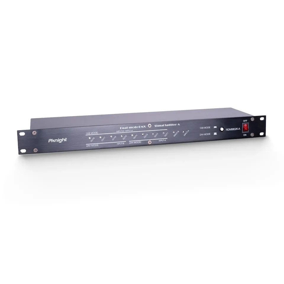 8-Port RDM DMX Splitter with Dual Input, PowerCON Linking, and Signal ...