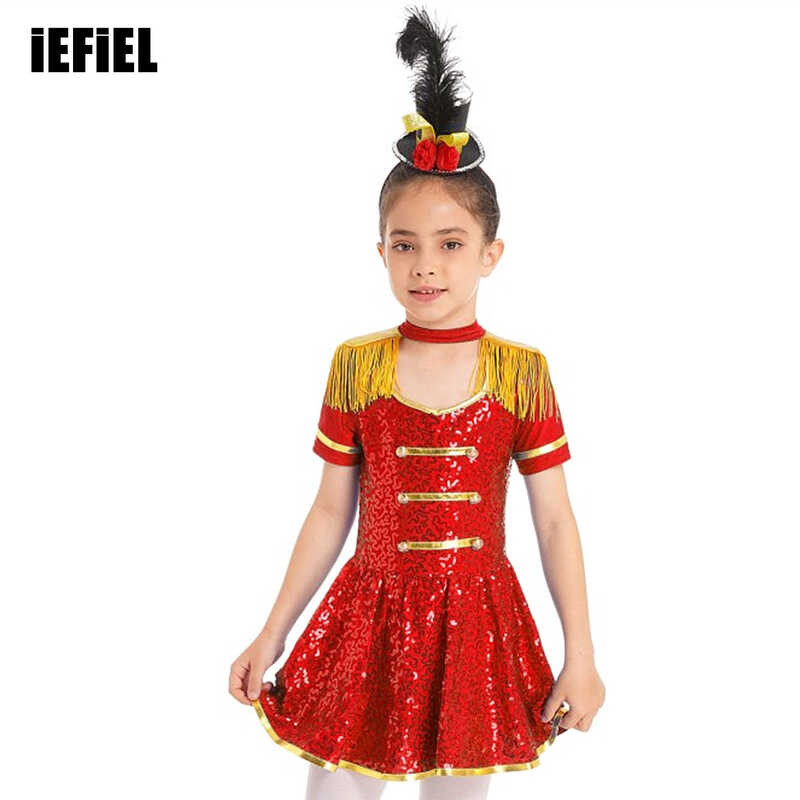 Mga ng Babae Honor Guard Damit Halloween Cosplay Shiny Sequin Gold ...