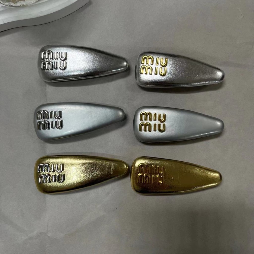 Miu Miu Ins Style Korean Style Side Hair Clip Princess Style High-value Handmade Letter Spring ...