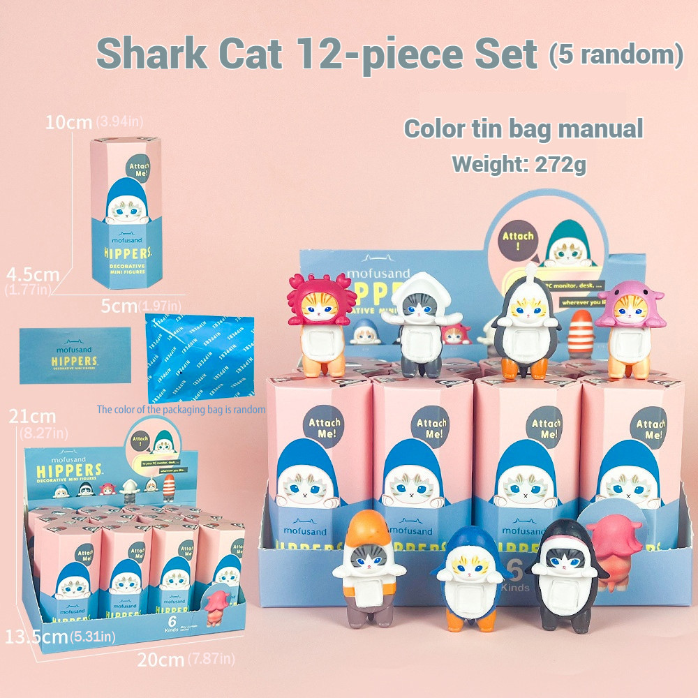 12pcs Mofusand blind box mobile phone pendant Mofusand Hippers series ...