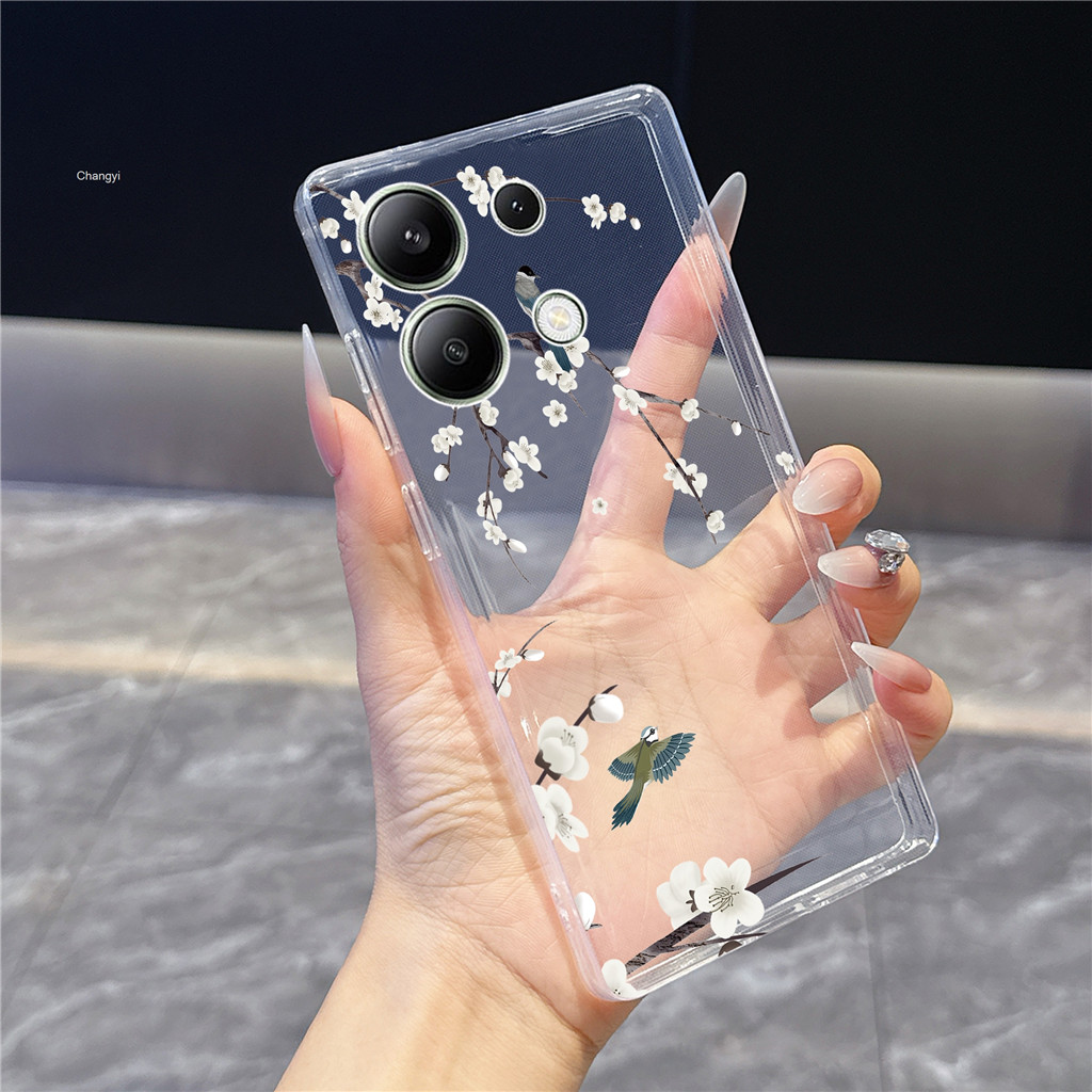 Elegant Anti Crack Premium Flower Casing Redmi Note 13 4G Casing ...