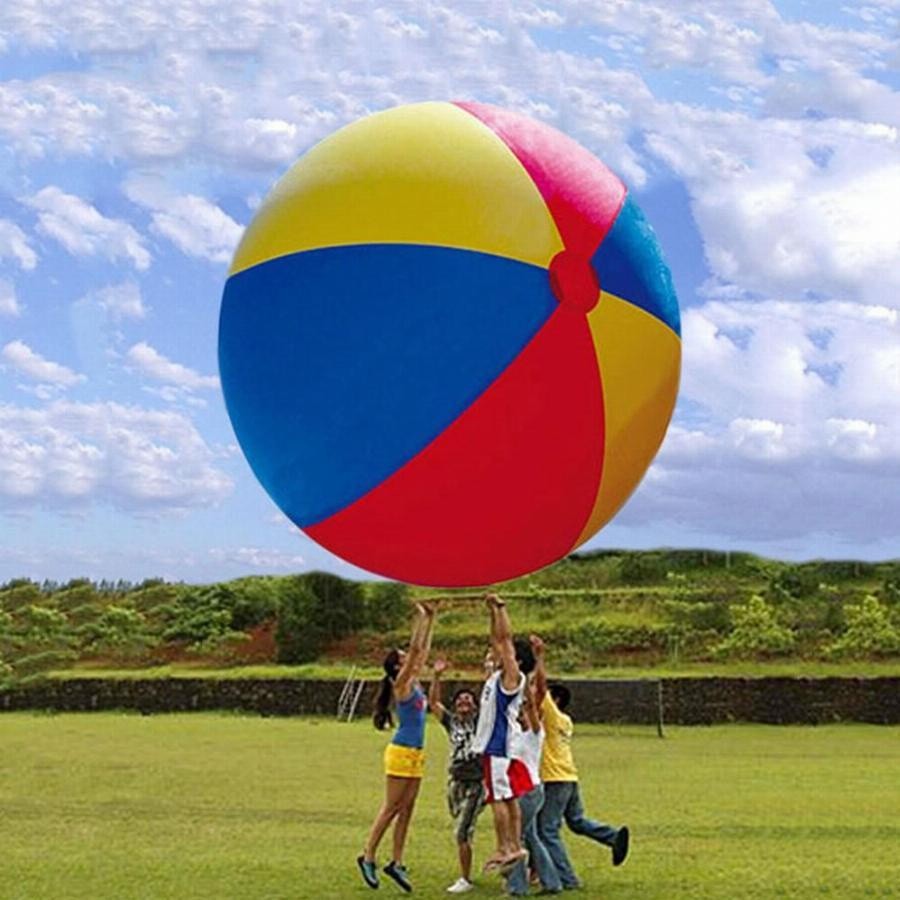 130cm/150cm/200cm Giant Inflatable Beach Ball Large Three-color ...