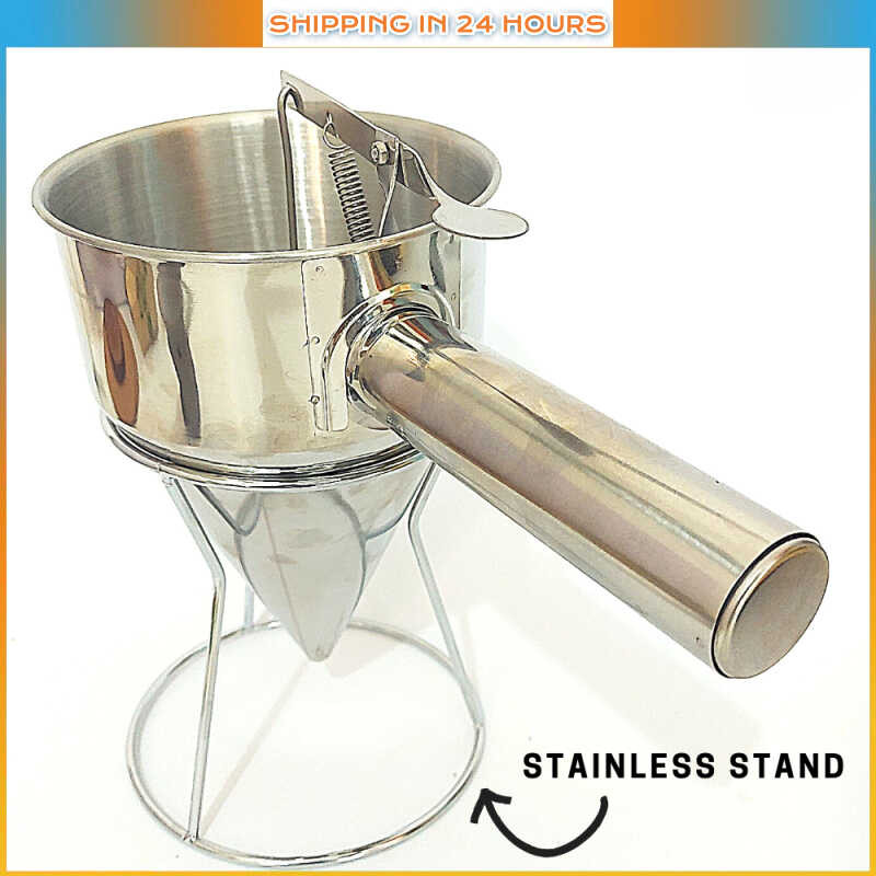 [Fast Deliver] Stainless Steel Pancake Cake Batter Dispenser Piston ...