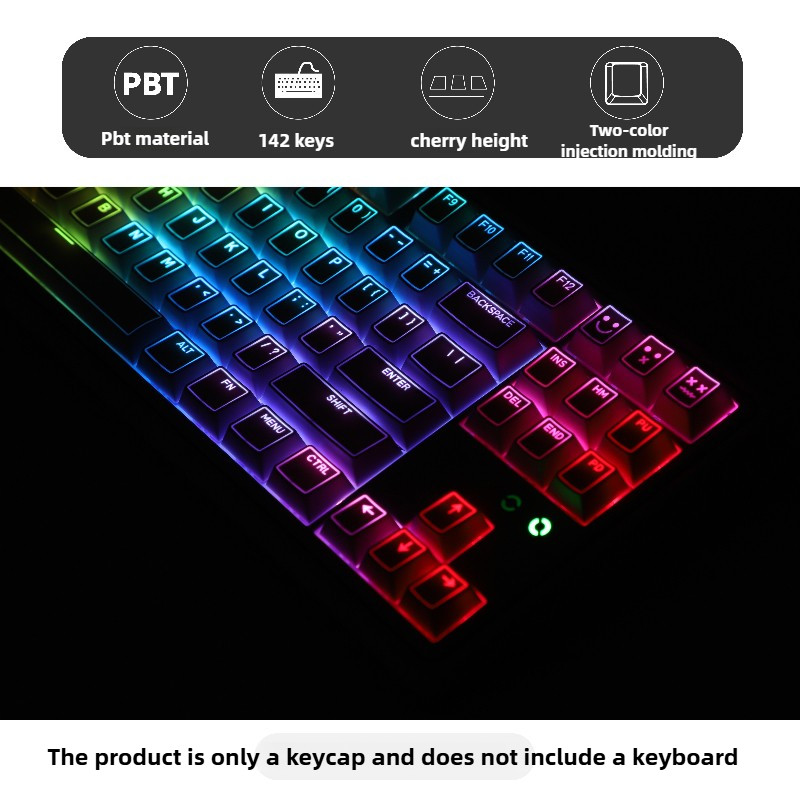 Optical Edge Black Theme Keycaps Personalized Creative Halo Characterst ...