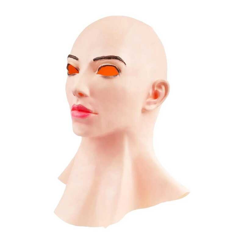 Female ⭐Aaaaa Realistic Latex Head Cover Cosplay Drag Queen Halloween ...