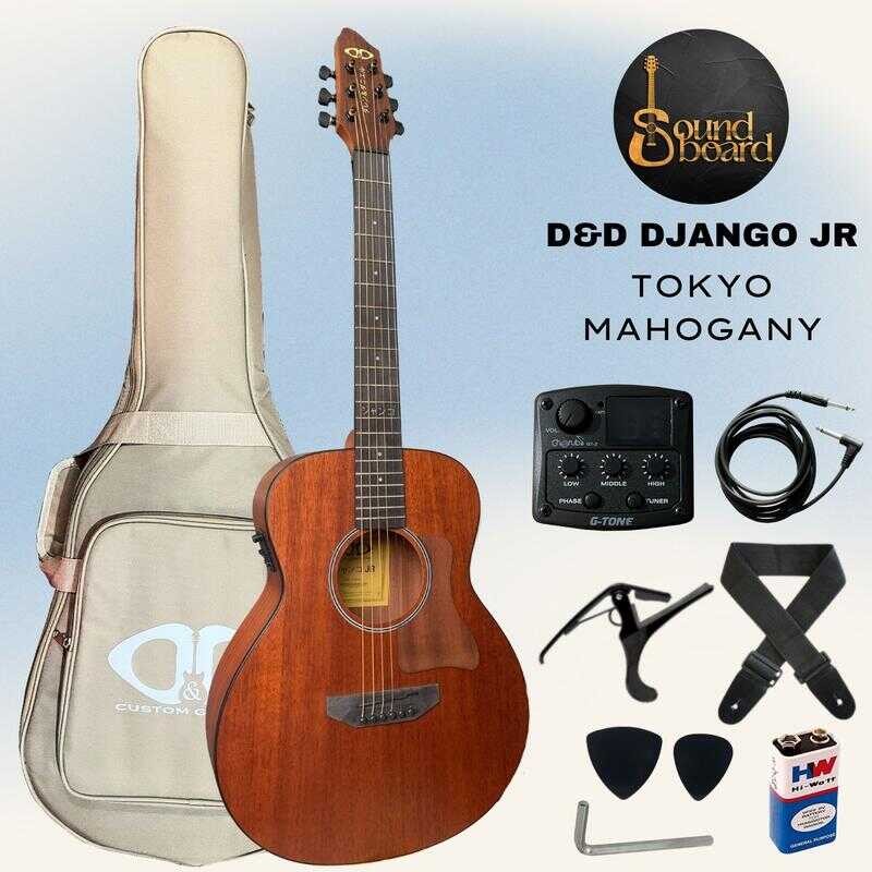 D&D Django Jr. Tokyo Edition Mahogany Acoustic Electric Guitar With ...