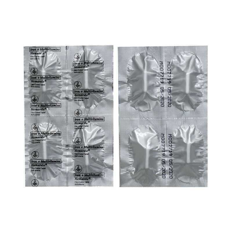 HEMARATE Iron + Multivitamins 1 Tablet (Sold Per Tablet) | Shopee ...