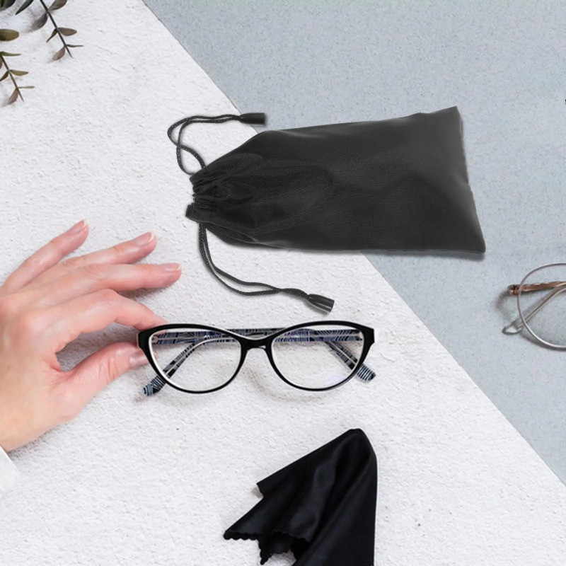 10PCS Glasses Bags Waterproof Drawstring Dustproof Pouch Sunglasses ...