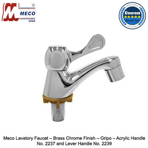 Meco Lavatory Faucet Brass Chrome Finish Gripo Acrylic Handle No. 2237 ...