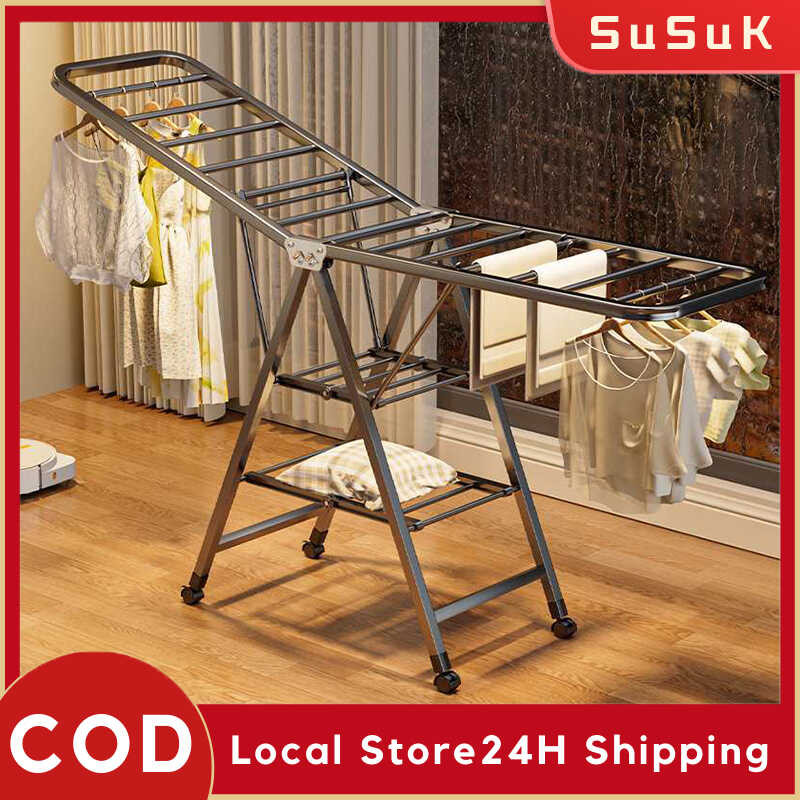 Folding Clothes Drying Laundry Hanger Rack Stand Sampayan Ng Damit ...