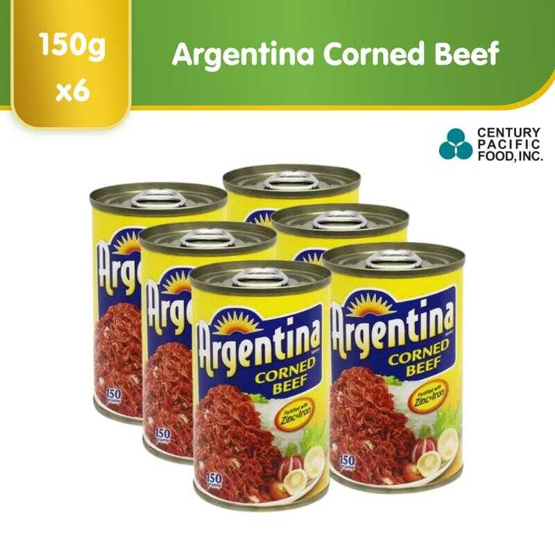Argentina Corned Beef 150G Pack Of 6 - 100% Pure Beef, High Protein ...