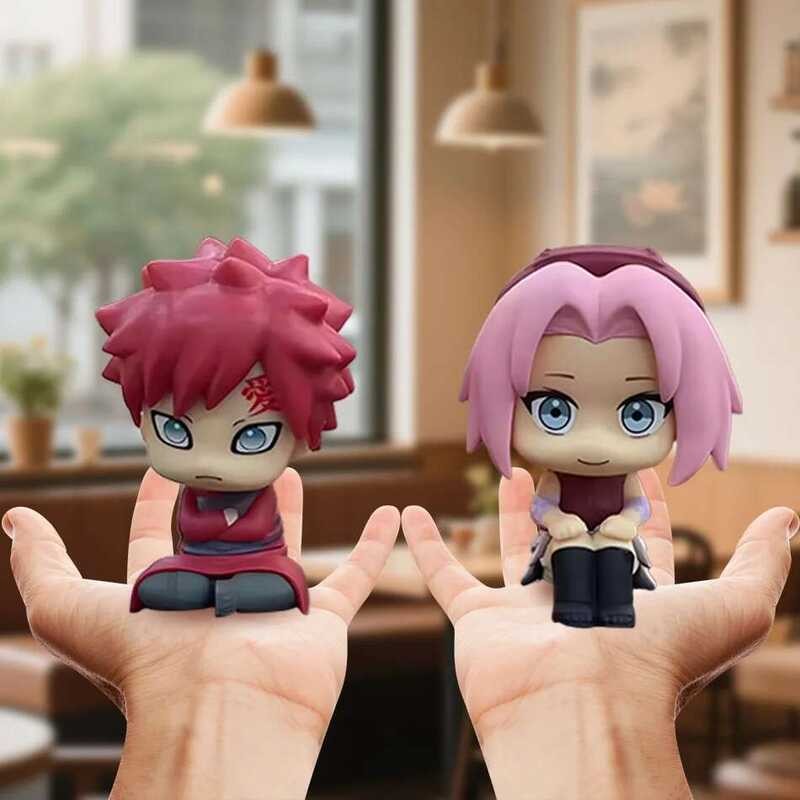 55 Anime Naruto Cute Sakura Haruno Gaara Sitting Posture Cartoon Action ...