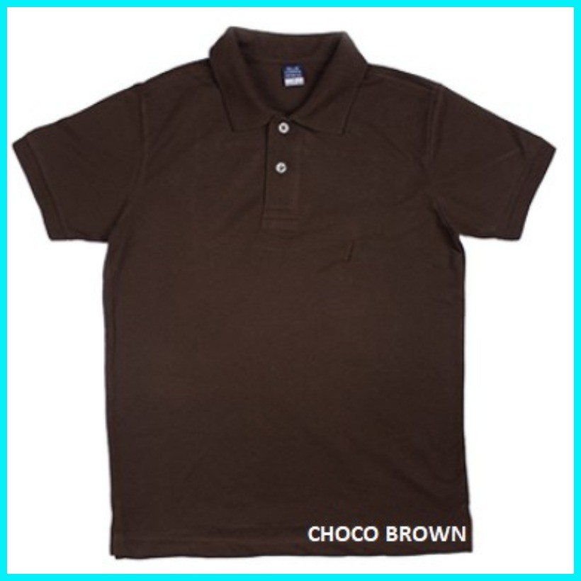 Blue Corner Plain Polo Shirt (CHOCO BROWN) | Shopee Philippines
