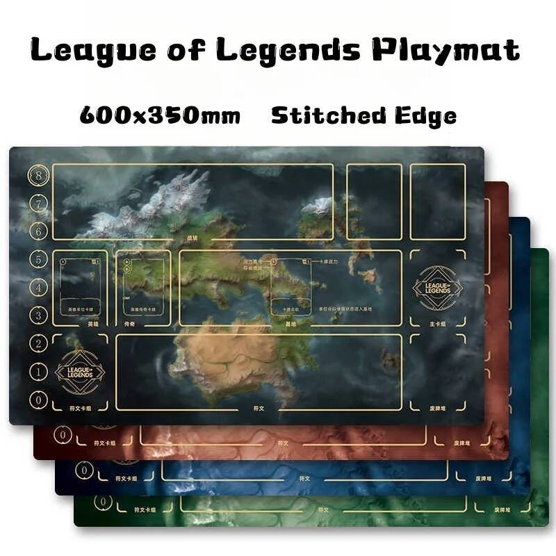 New Anime 600x350mm League of Legends Game Playmat Map Single-player ...