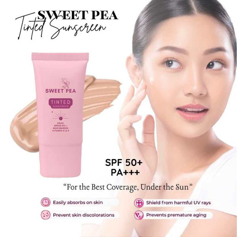 Sweet Pea SPF 50+ Tinted Sunscreen With Niacinamide, Vitamin C & E ...