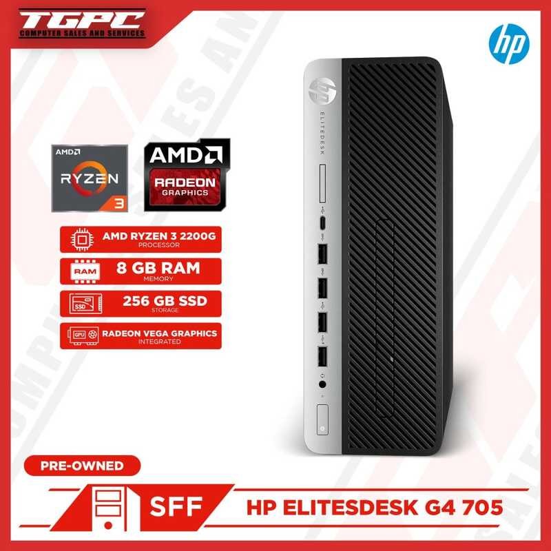 【Cod】Authentic Original HP Elitedesk 705 G4 SFF - Ryzen 3 Pro 2200G 3.5 ...