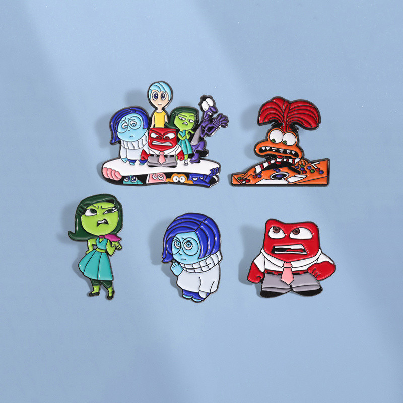 Anime Movie ‘Inside Out’ Cartoon Character Brooch Cute Metal Badge ...