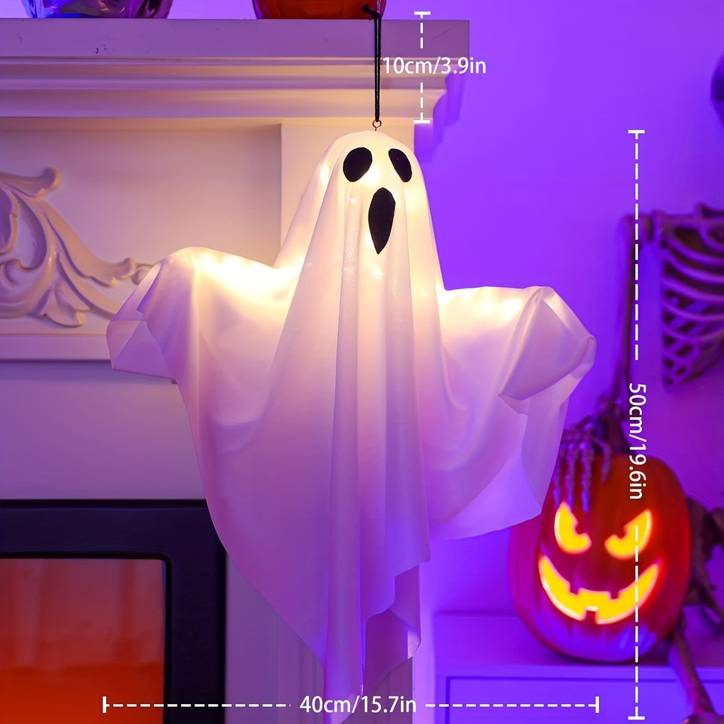 Red-Robed Doll Hanging Ornament Skeleton Plastic House Spooky Party ...