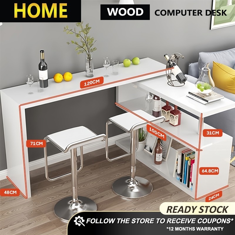 HOME FACTOR Computer desk Corner computer table bar table can rotate ...
