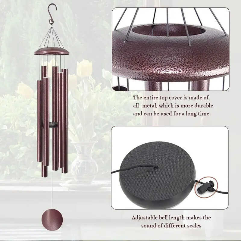 Deep Tone- 50'' Chimes For Outside Tuned Windchimes Outdoors Memorial ...
