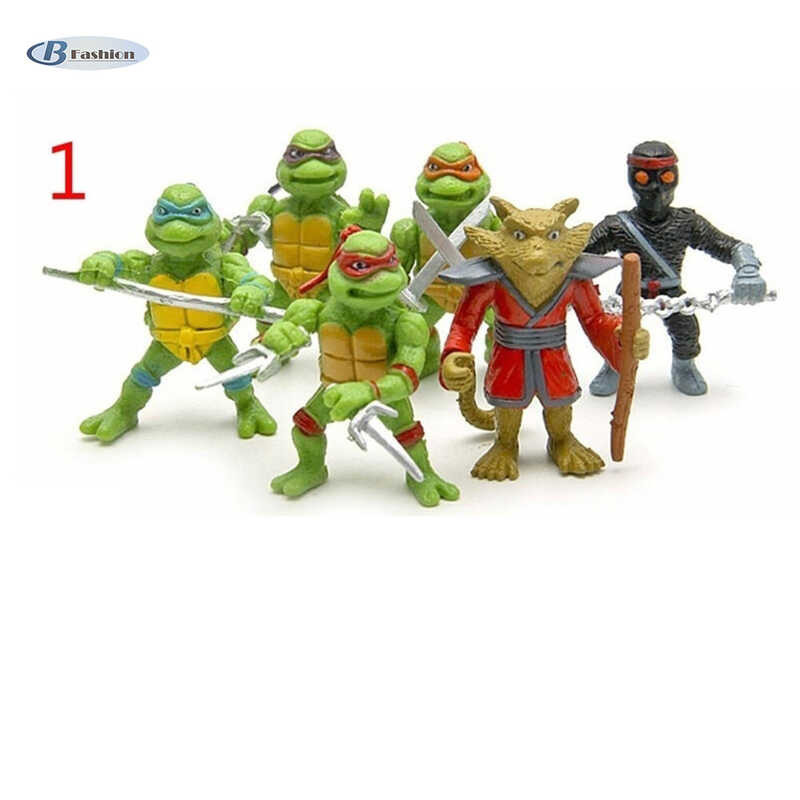 2025 B-F 6pcs/lot Teenage Mutant Ninja Turtles TMNT Mini Action Figures ...