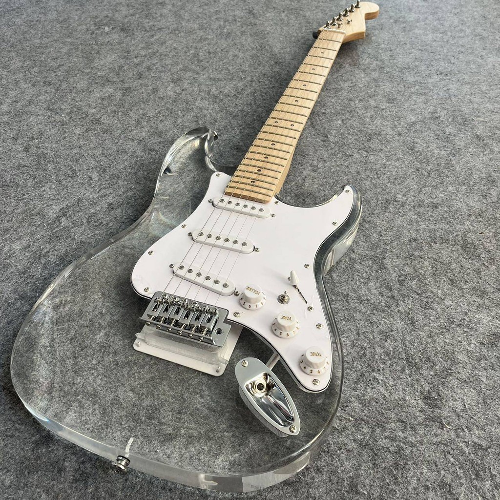 Fender Stratocaster Acrylic Electric Guitar Blue Light SSS Pickups ...