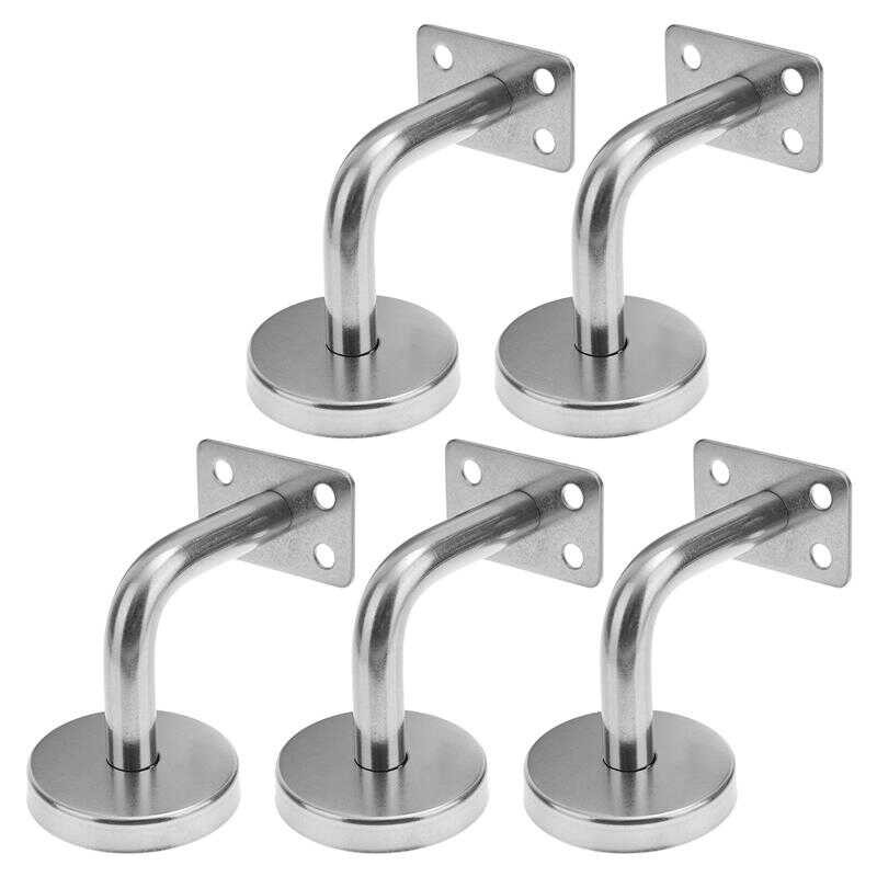3/5Pcs Steel Stainless Handrail Wall Mounted Bracket Support Hand Rail ...
