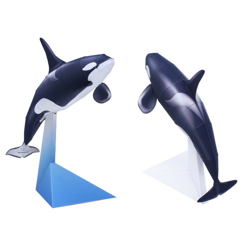 ⋆ Killer Whale Orca Folding Origami Art Mini Cute 3D Paper Model ...