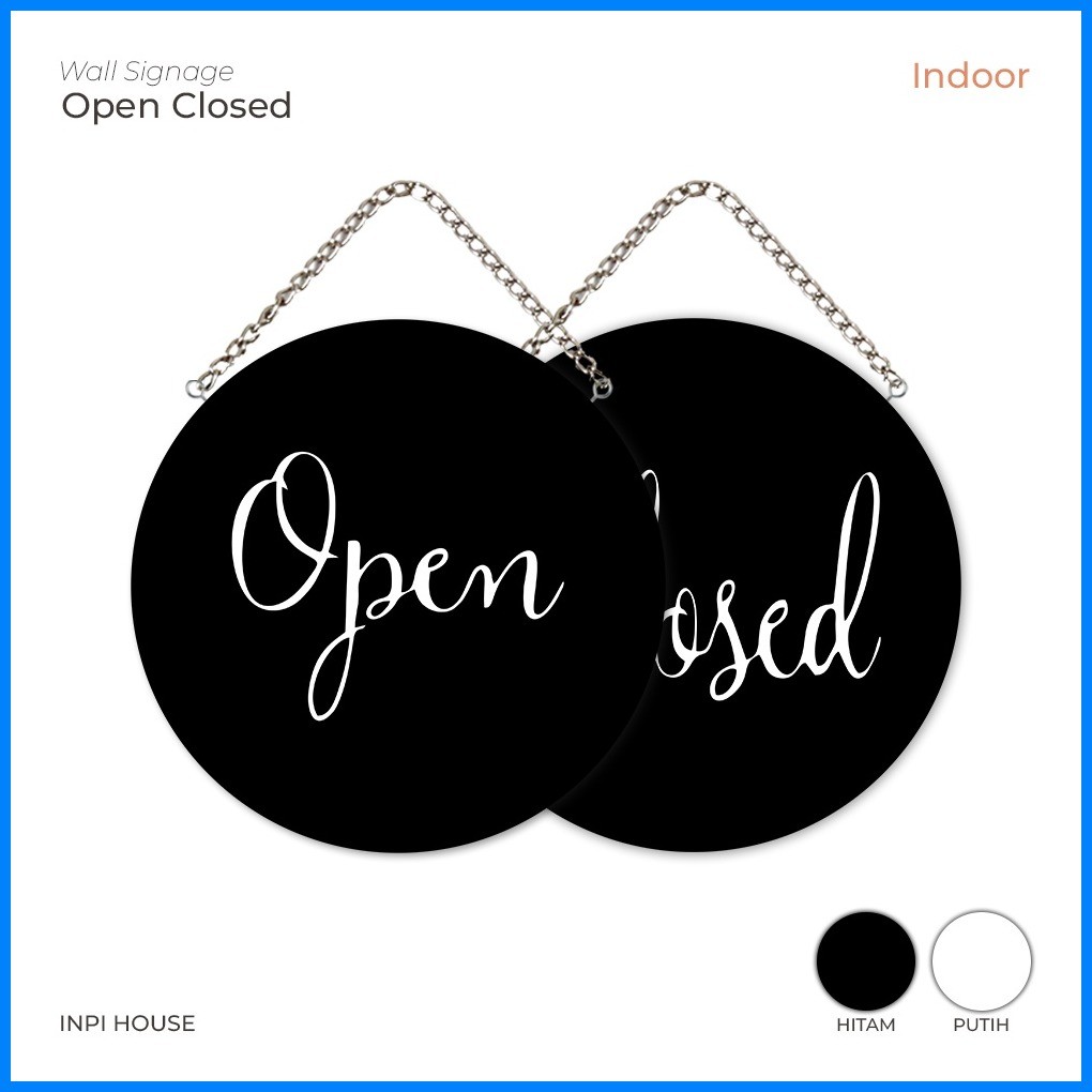 Shop Glass Door Open Closed Sign - Open Close Hanging Signage | Shopee ...