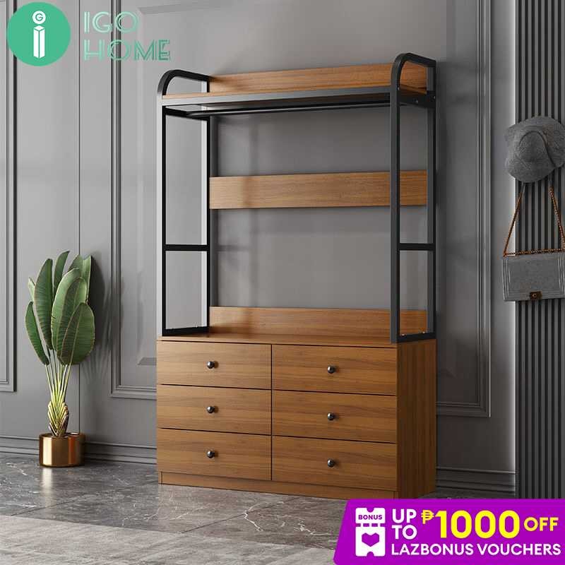 Multi-Functional Igohome Wardrobe Wooden Wardrobe Cabinet Storage Multi ...
