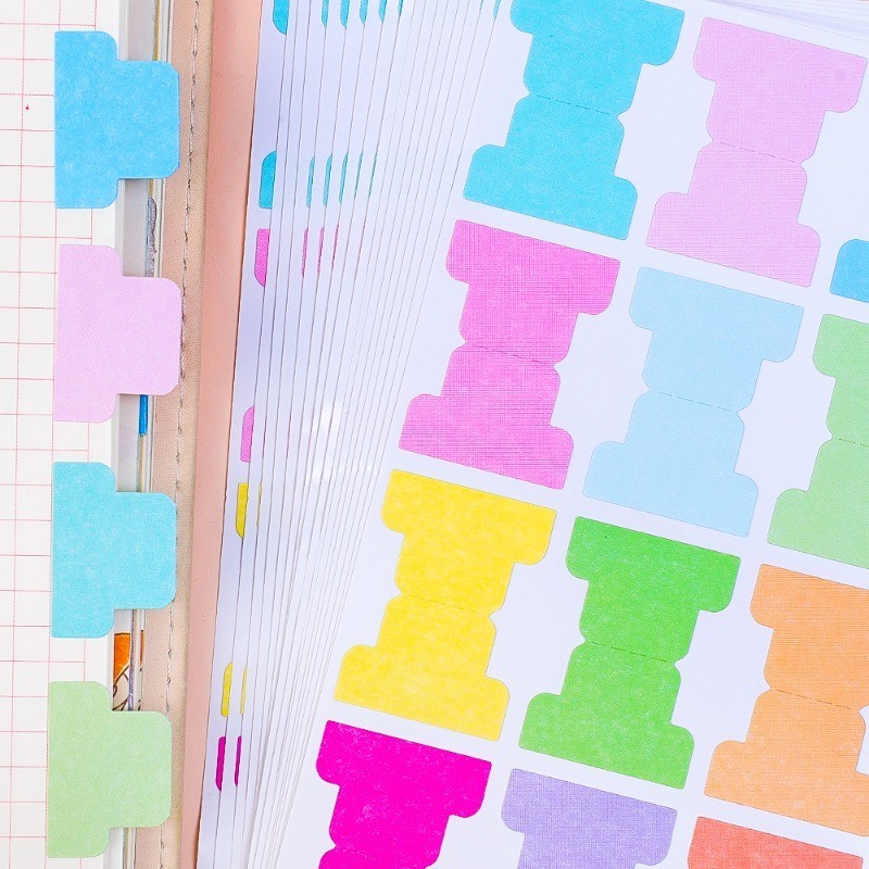 10Pcs/Pack Colorful Classification Index Stickers - Reading Book Page ...