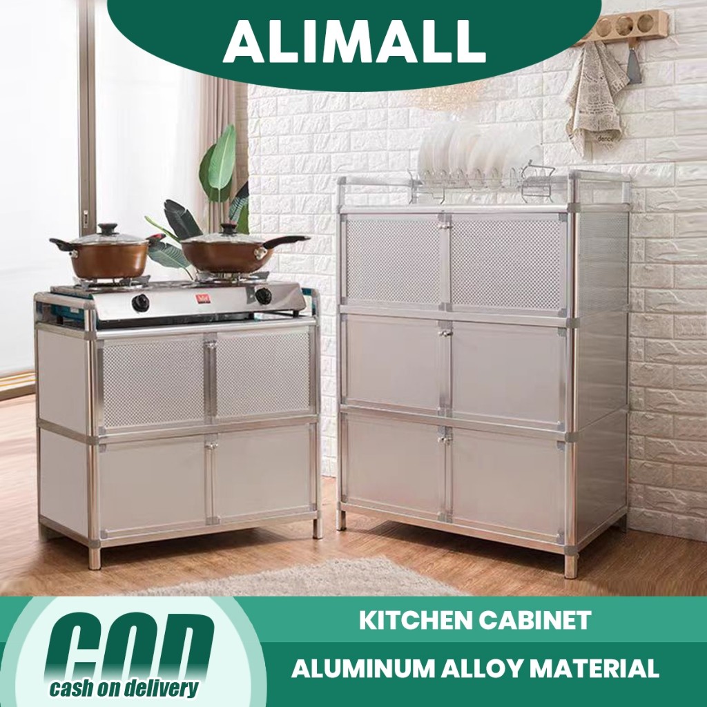 ☂ ♞,♘,♙Aluminum alloy Cabinet 3 layers Multipurpose kitchen Cabinet ...
