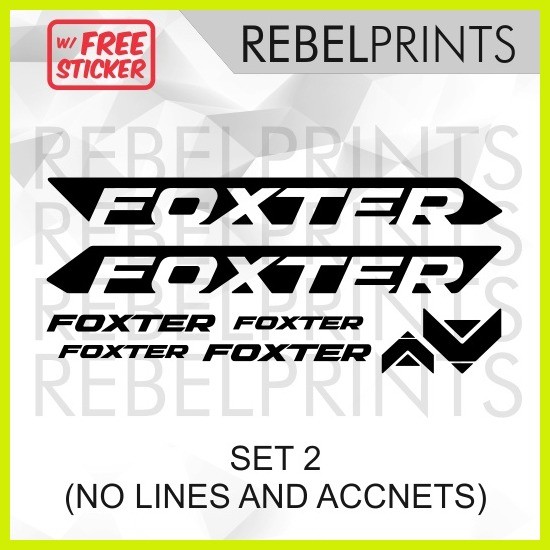 FOXTER Design 2 Bike Frame Sticker Decals Vinyl for Mountain Bike and ...