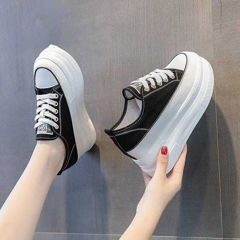 Closed-Toe Bluescola Wedges White For Women Students School Korean ...