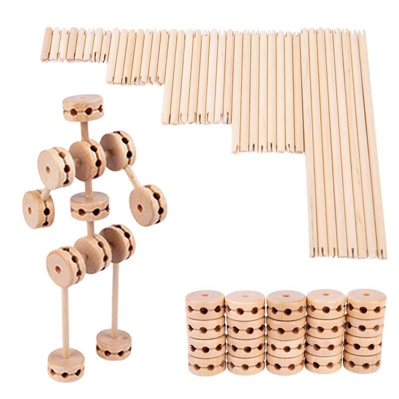 Toys Tinker Building Set Wooden Bloc Hone Fine Motor Skills Problem ...