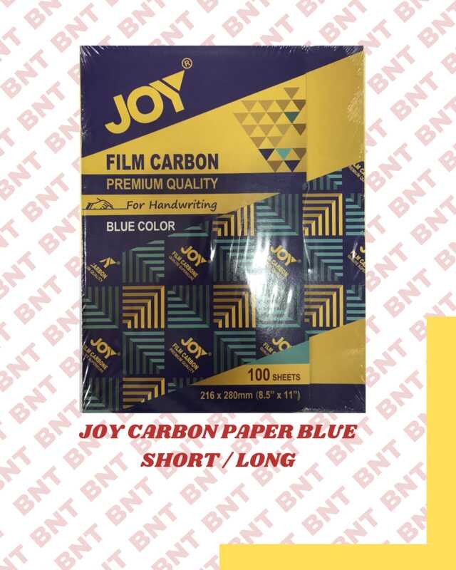 Carbon Paper Joy Blue SHORT / LONG (Sold 10 SHEETS OR 1Box (100Sheets ...