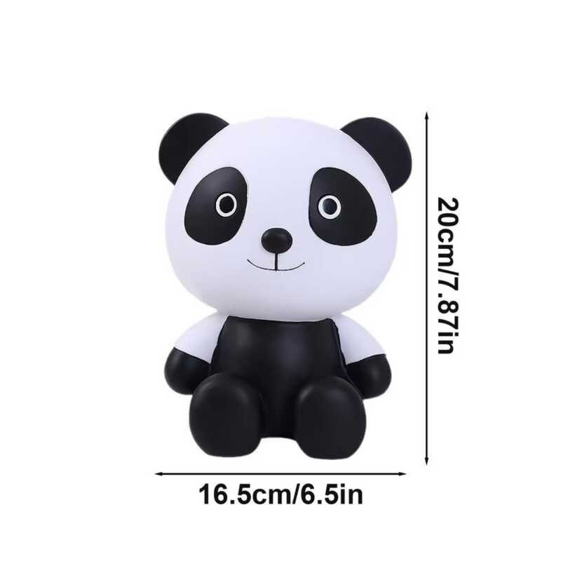 ANSINE Handmade Little Panda Piggy Bank Cartoon Anti-fall Animal Saving ...