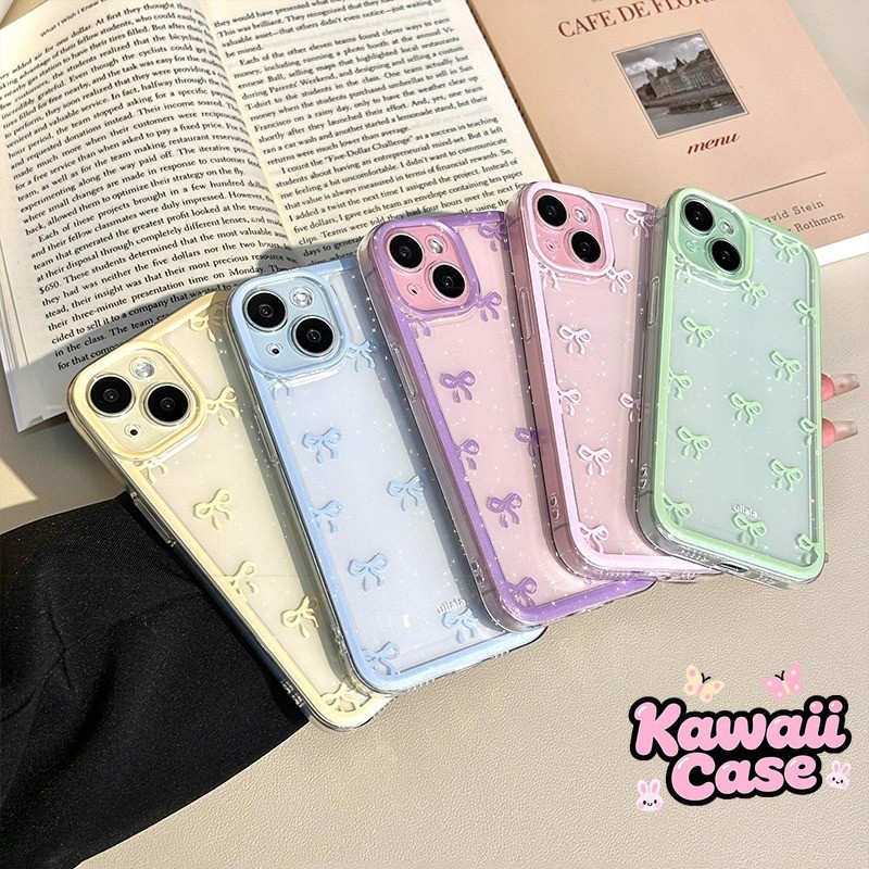 Ins Candy Bow Casing for iPhone 11 16 15 14 13 12 Pro Xs Max XR X 7 8 6 ...