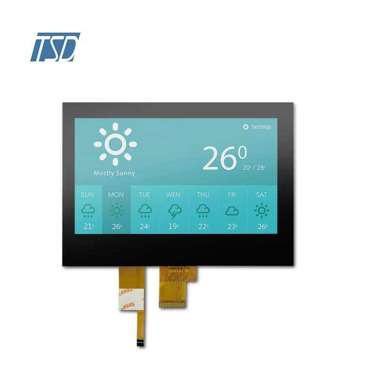 IPS MIPI USB I2c Interface 7'' 7 Inch 1024X600 Resolution PCAP TFT LCD ...