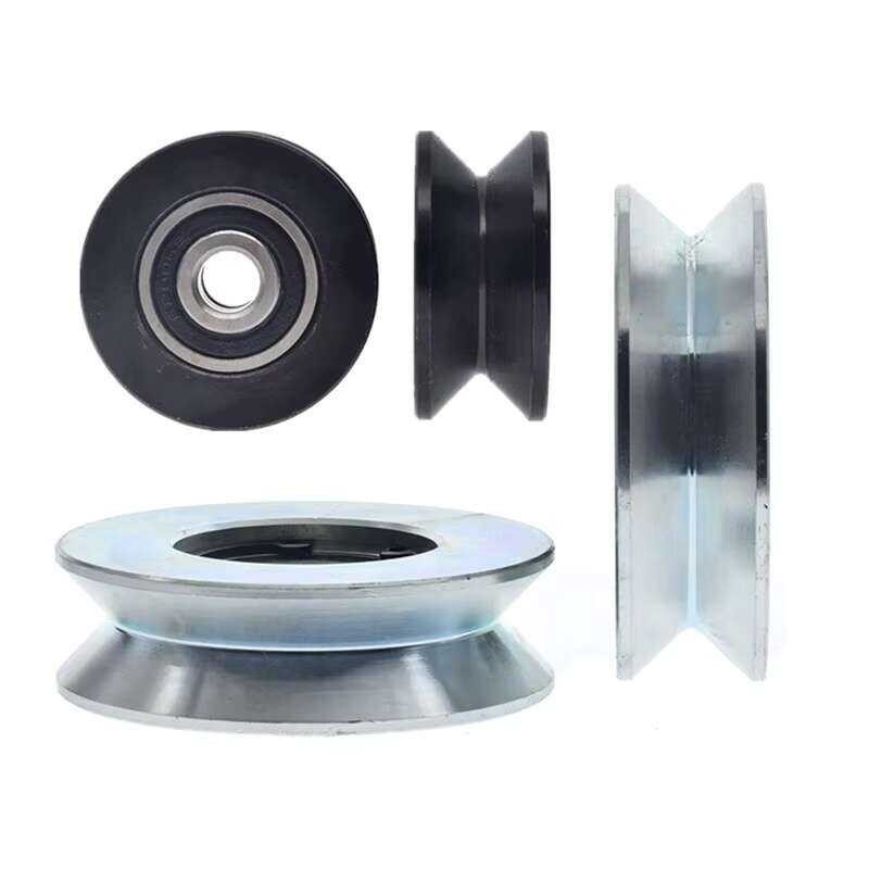 V-Groove Pulley with Bearing Roller Steel Wire Rope Guide Wheel Steel ...