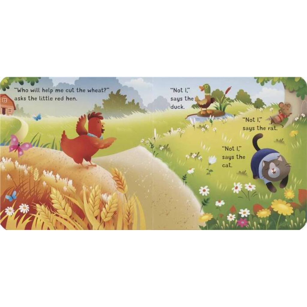 Original English Usborne Little Board Books The Little Red Hen Red ...