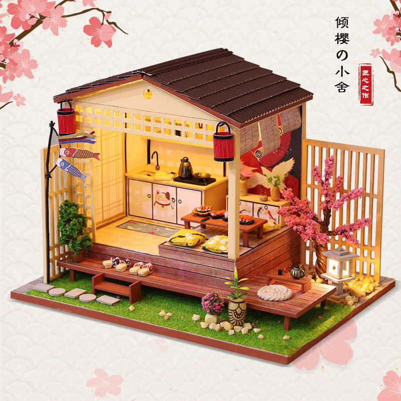 Miniature DIY House Japanese Style Handmade Assembly Model Grocery ...