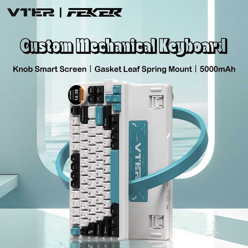 FEKER K75 Lite Gasket Mechanical Keyboard With Screen And Knob, Hot ...