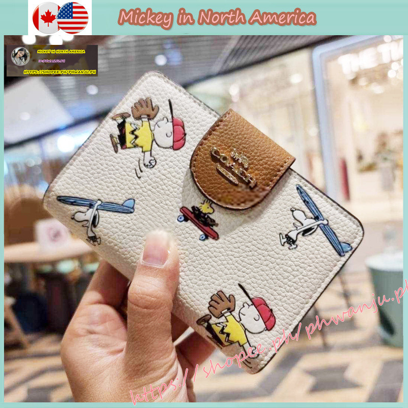 import 100% authentic Snoopy Women Wallet White Purse Young Fashion ...
