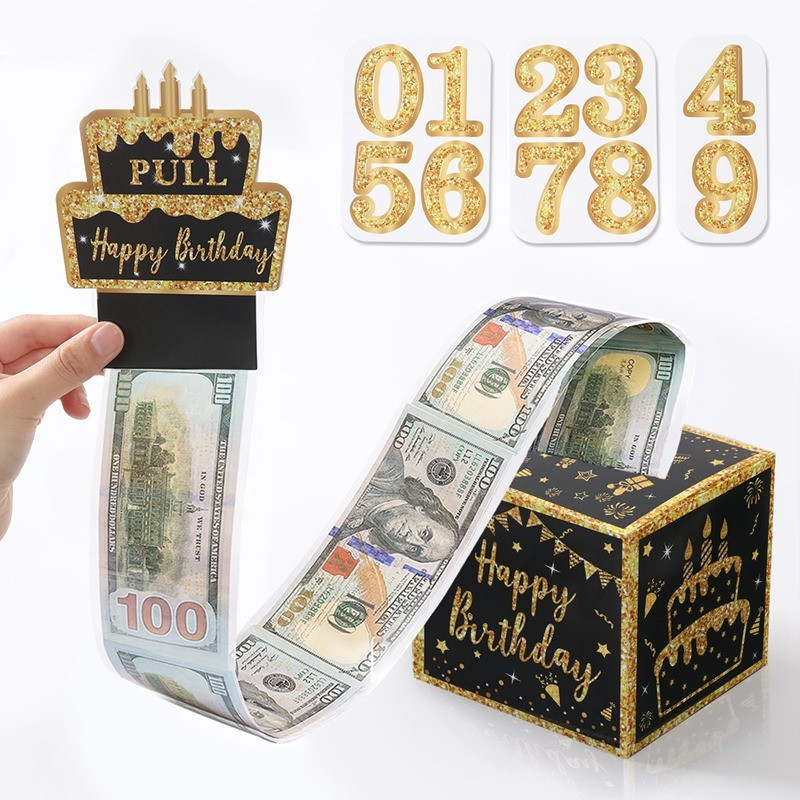 30pcs Money Pulling Box Surprise Gift Box Birthday Gift Money Cake ...